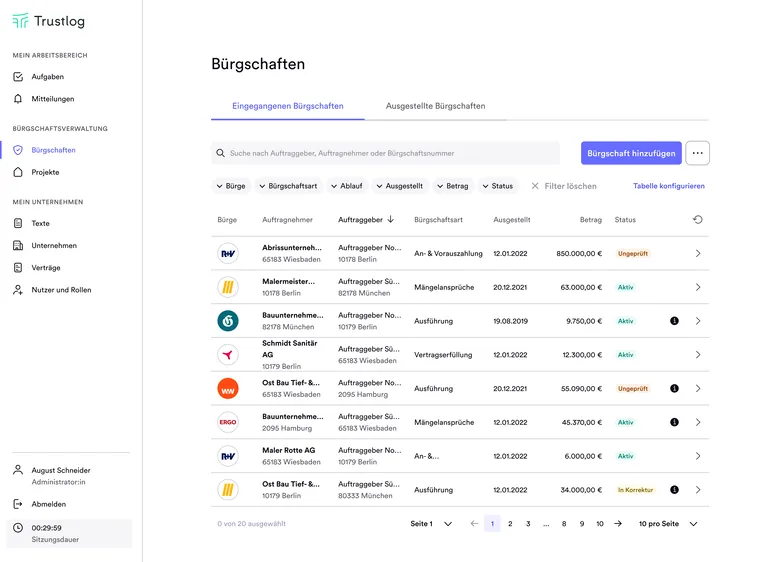 Trustlog – Digitale Bürgschaftsverwaltung für Bund, Land und Kommune | #KommunalDigital
